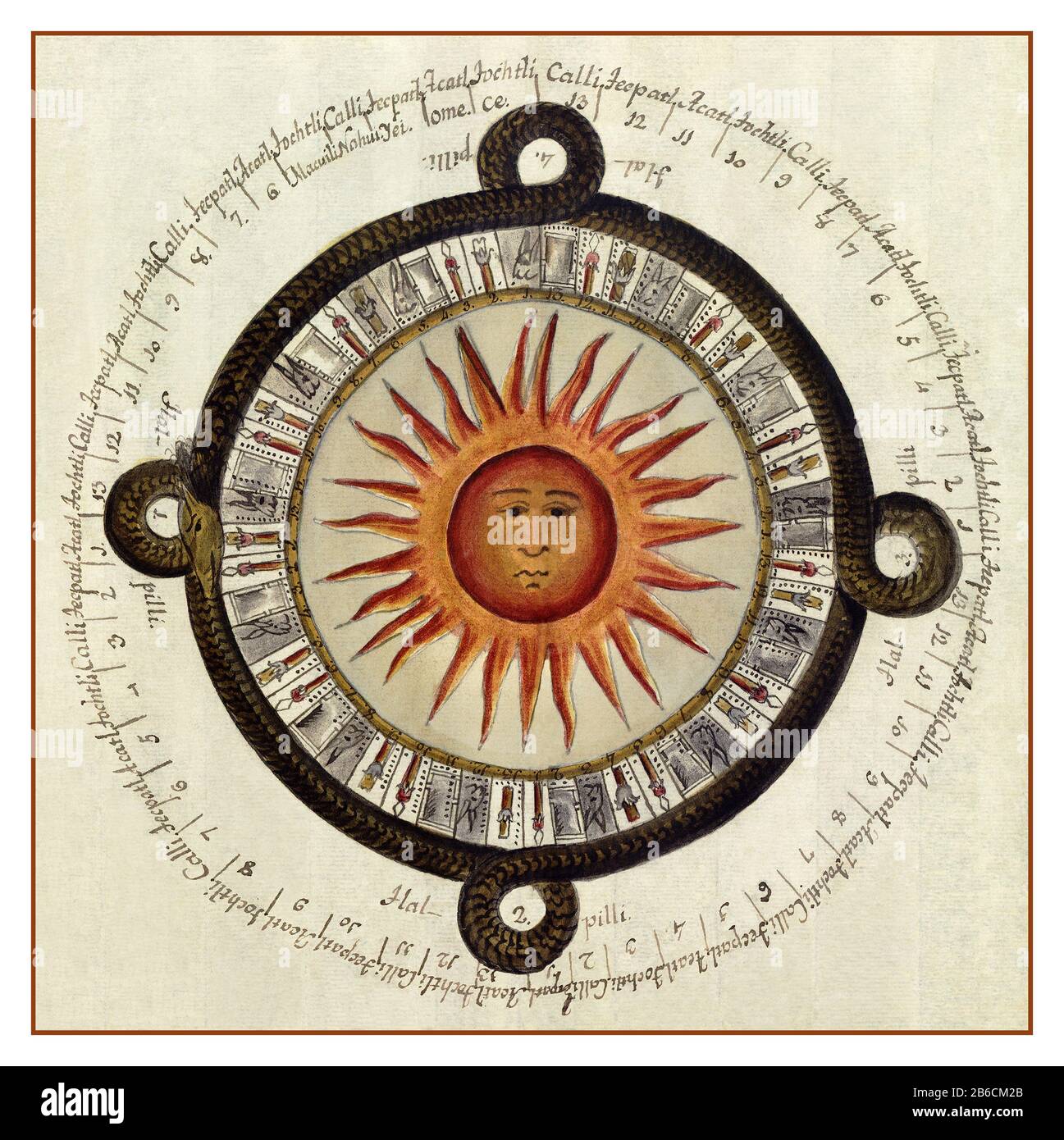 Calendario sole azteco c1790 immagini e fotografie stock ad alta ...