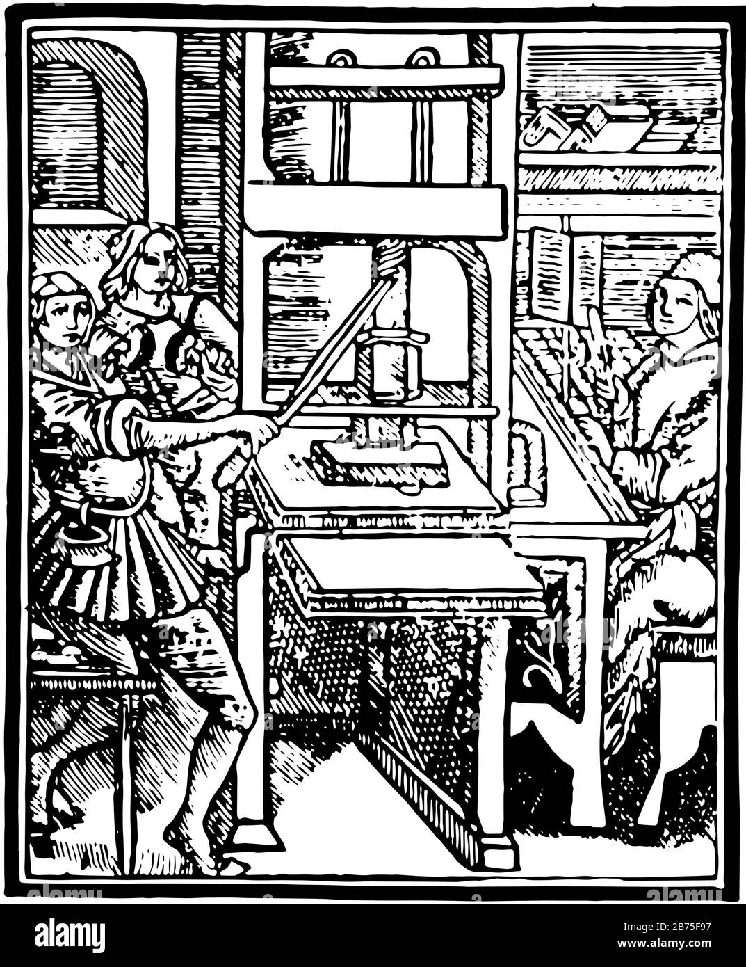 Stampa di gutenberg Immagini Vettoriali Stock - Alamy