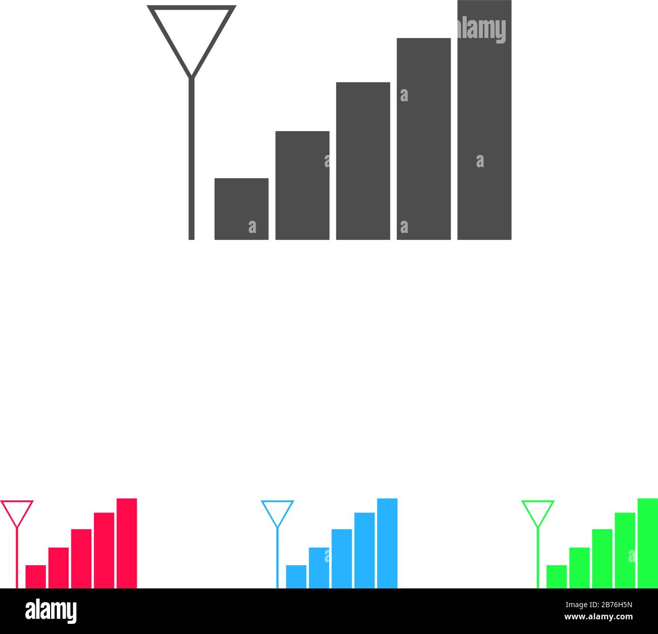 Icona di regolazione del volume piatta. Pittogramma a colori su sfondo ...