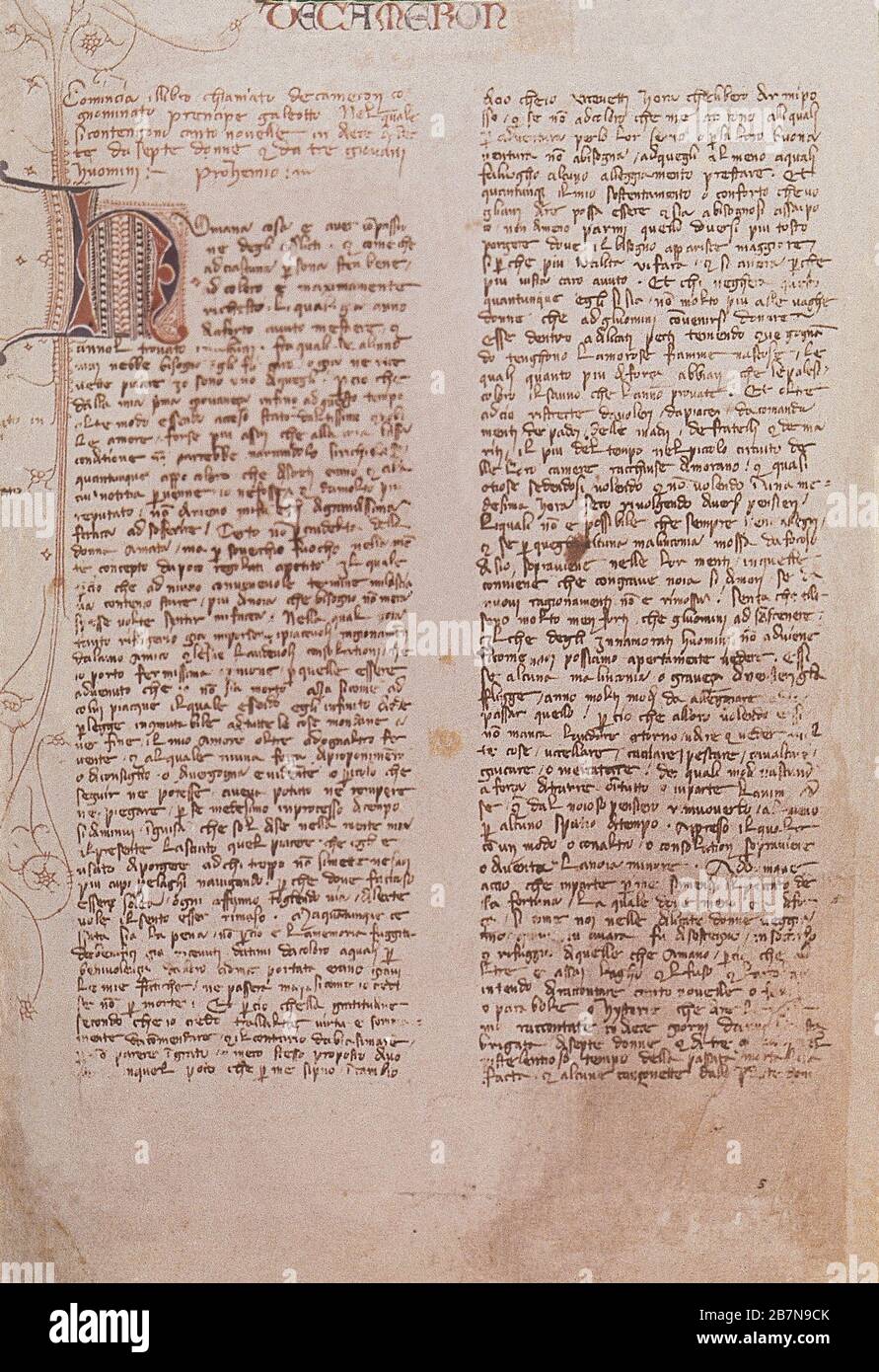 Decameron manuscript immagini e fotografie stock ad alta risoluzione ...