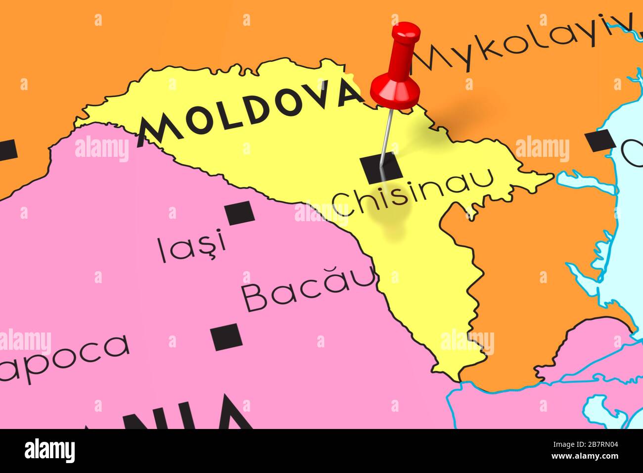 Moldova political map capital chisinau immagini e fotografie stock ad ...