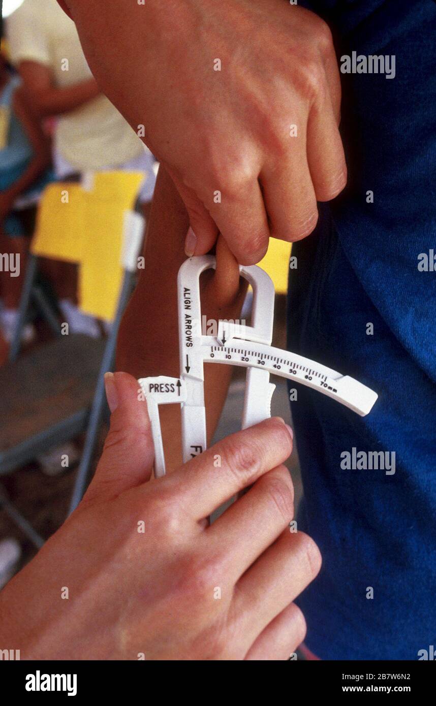 Test di pizzicamento del grasso corporeo immagini e fotografie stock ad ...