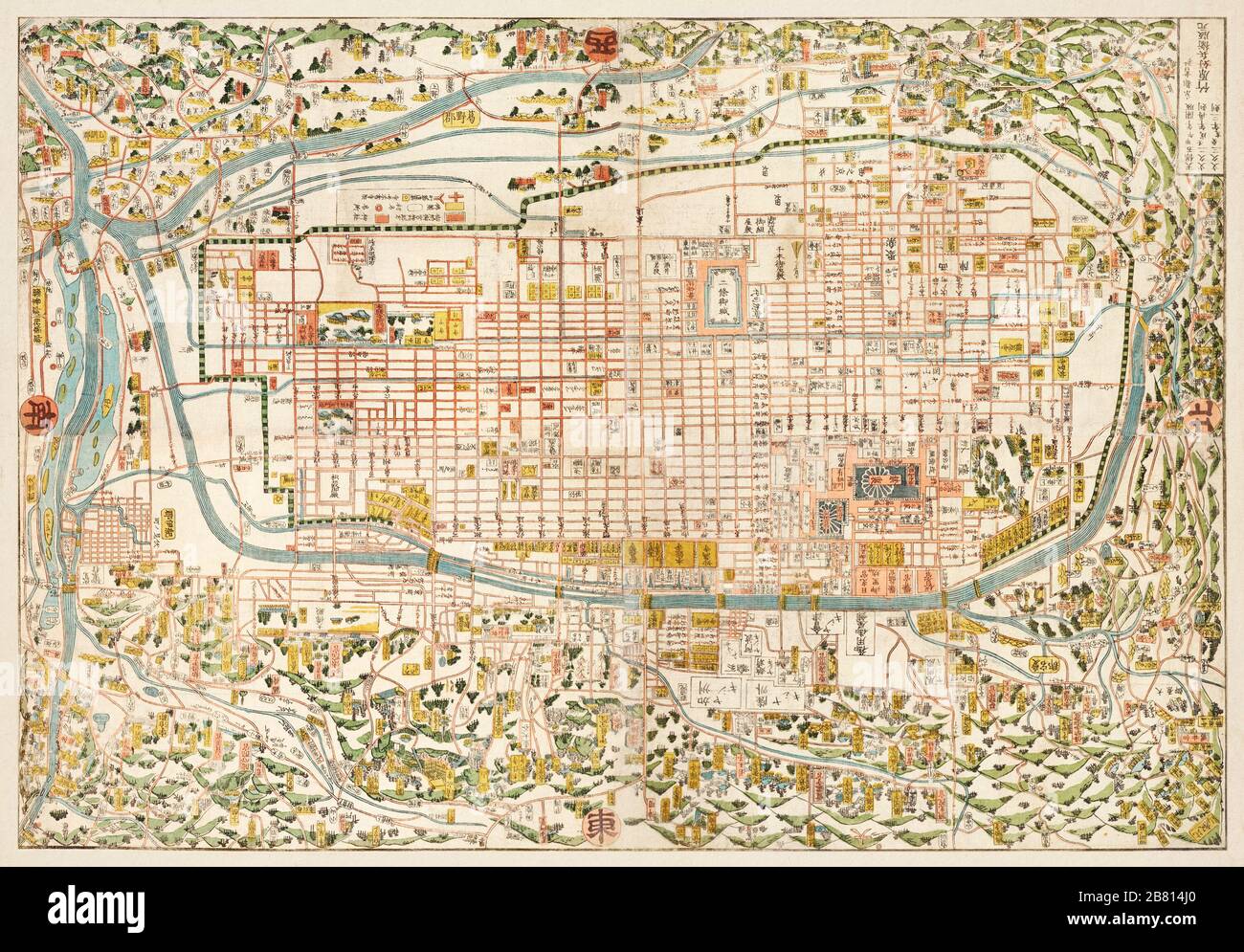 Mappa antica di kyoto immagini e fotografie stock ad alta risoluzione ...