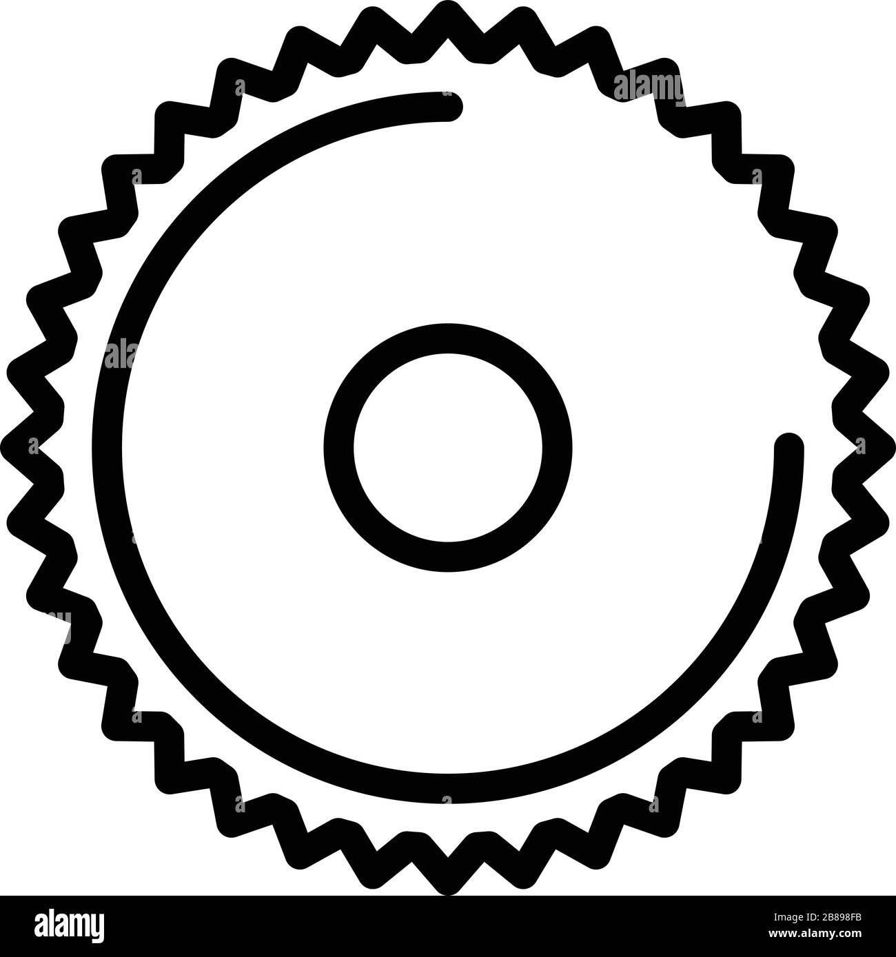 Icona sega a rotella industriale, stile contorno Immagine e Vettoriale ...