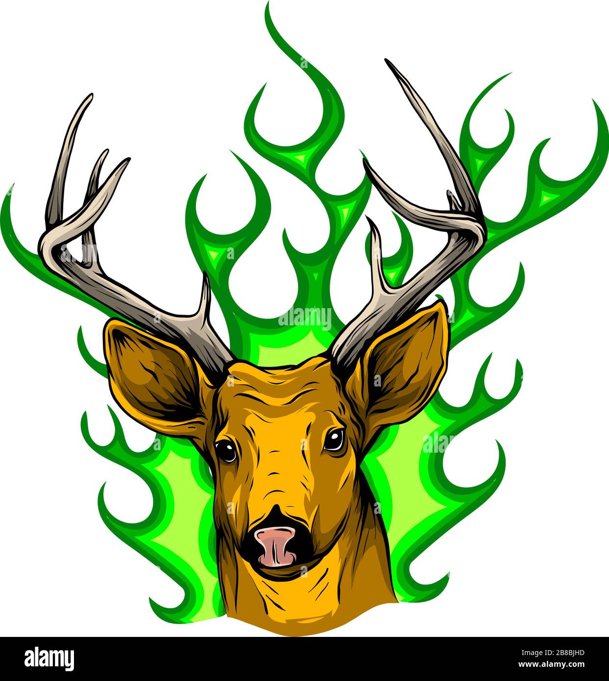 Sagoma di testa di cervo Immagini Vettoriali Stock - Alamy