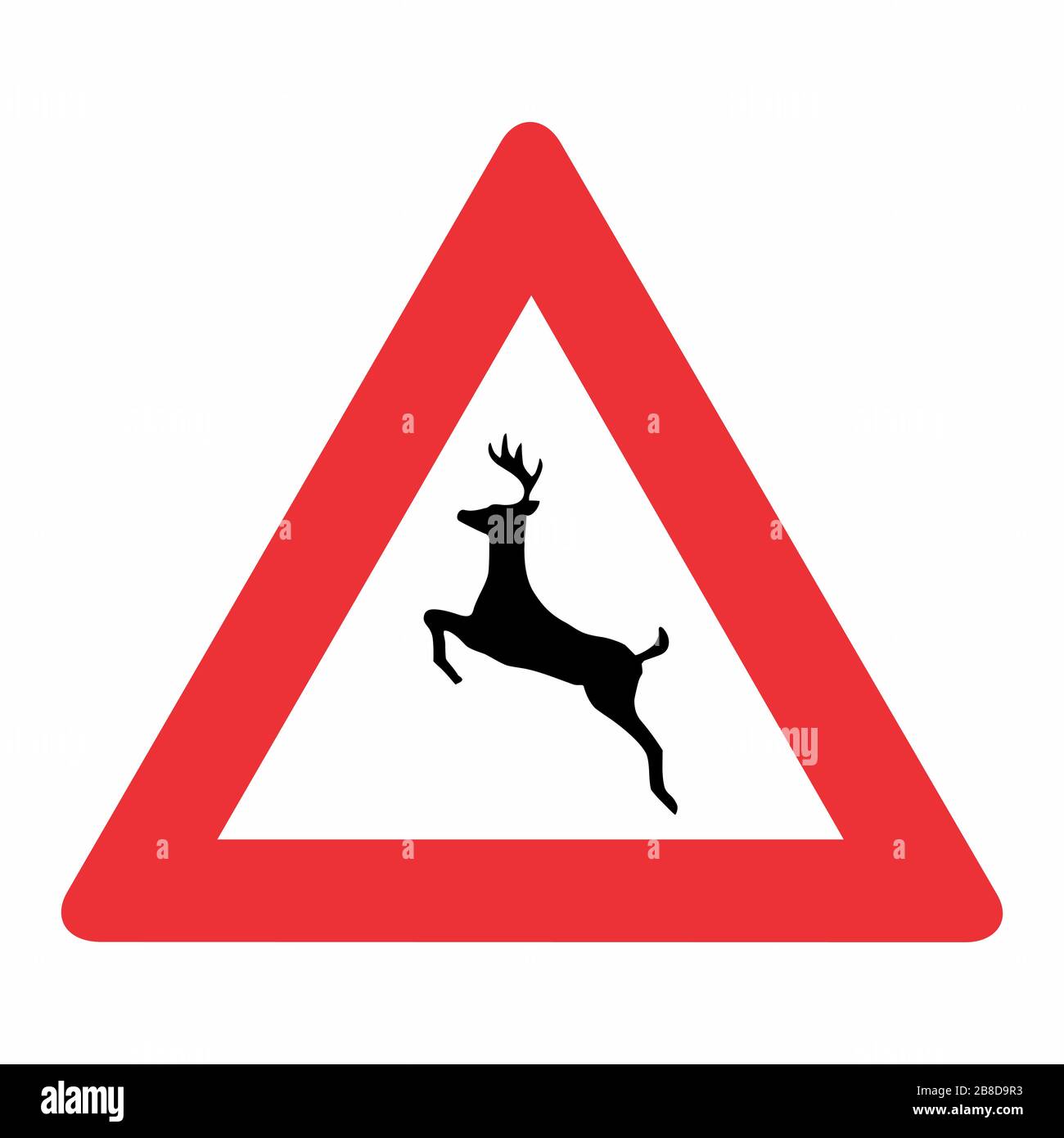 Cartello stradale dei cervi Immagini Vettoriali Stock - Alamy