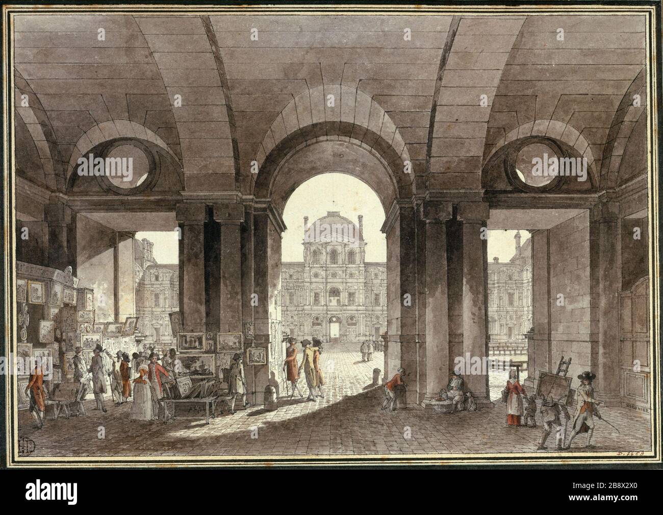 Louvre drawing immagini e fotografie stock ad alta risoluzione - Alamy