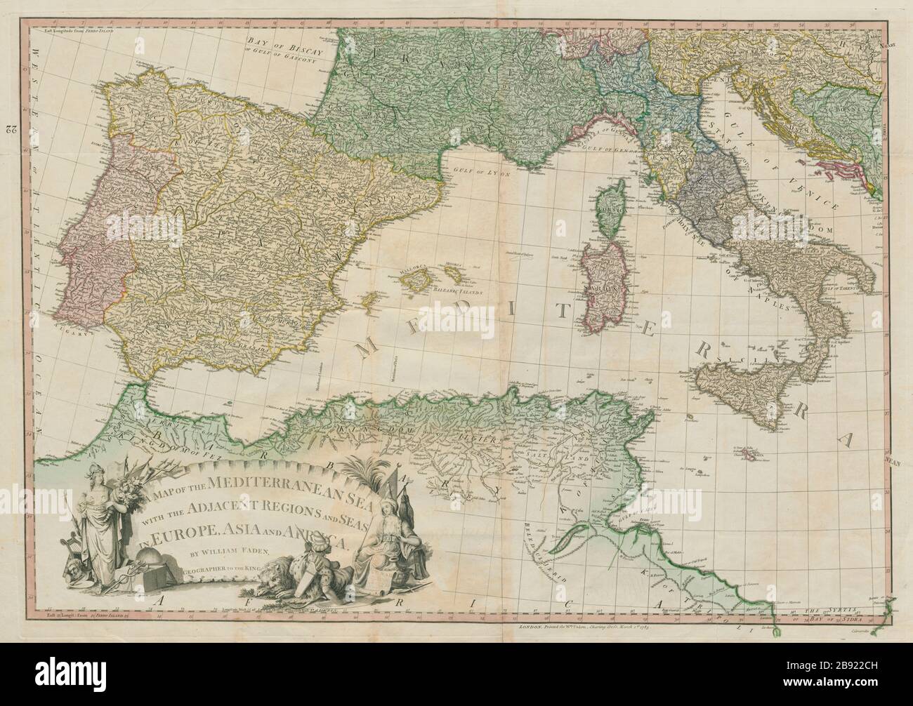 Mappa del mediterraneo immagini e fotografie stock ad alta risoluzione ...
