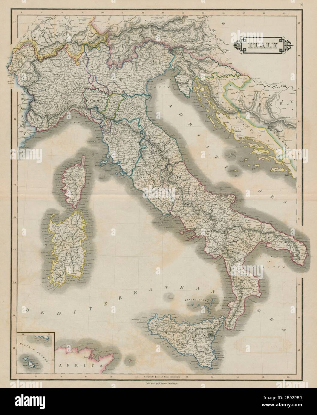 Unità d'italia cartina immagini e fotografie stock ad alta risoluzione ...