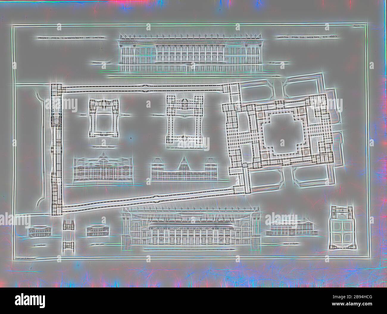 Progetto per il completamento del Louvre, donato da Bernini, nel 1665, progetto per il ...