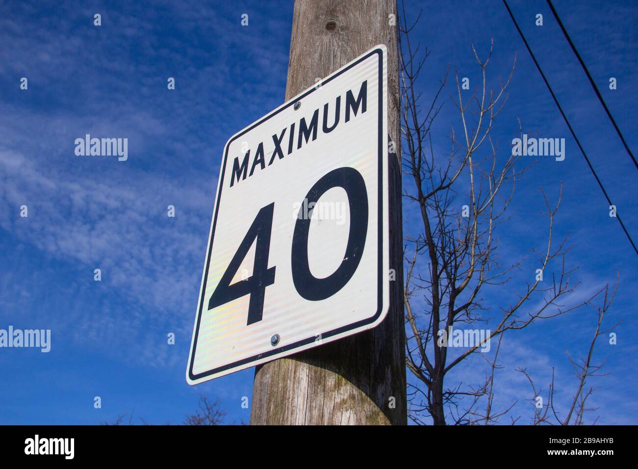 Maximum 40 speed limit sign immagini e fotografie stock ad alta ...