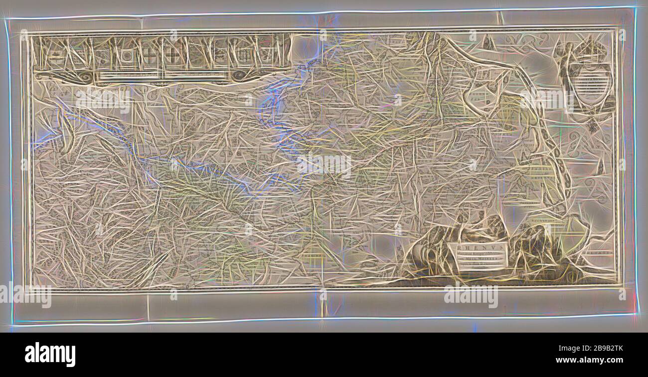 La cartografia nel Paesi Bassi, mappa del bacino del Reno, mappa della ...