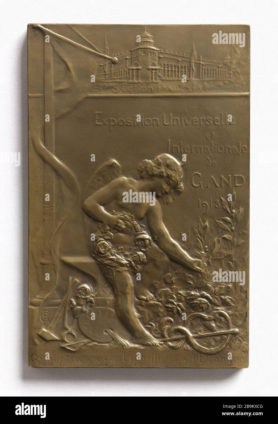 Medaglia della sezione francese alla Fiera Mondiale di Gand, 1913 René Grégoire (1871-1945 ...