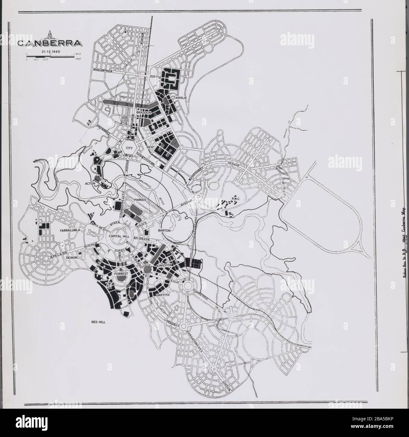 Map of canberra immagini e fotografie stock ad alta risoluzione - Alamy