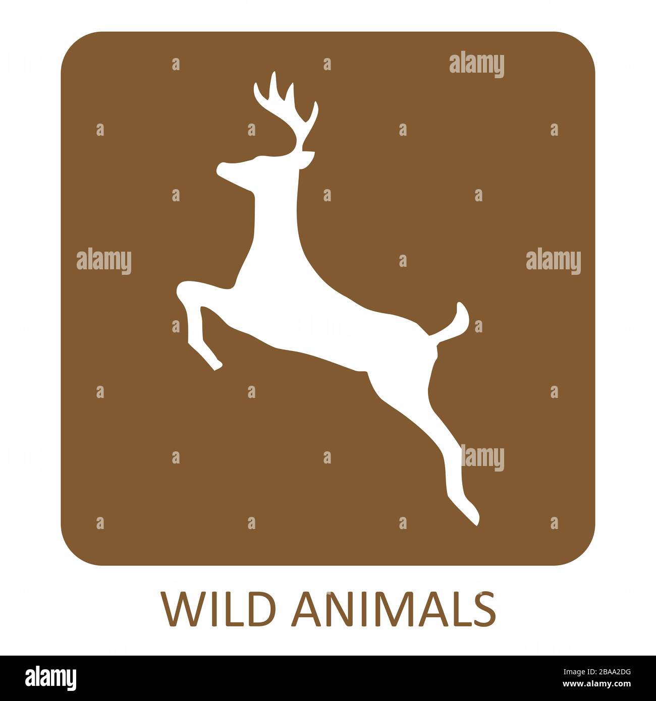 Segnale stradale di animali selvatici Immagini Vettoriali Stock - Alamy