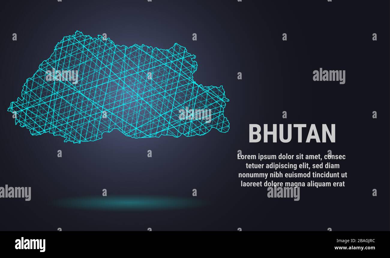 Mappa poligonale bhutan immagini e fotografie stock ad alta risoluzione ...