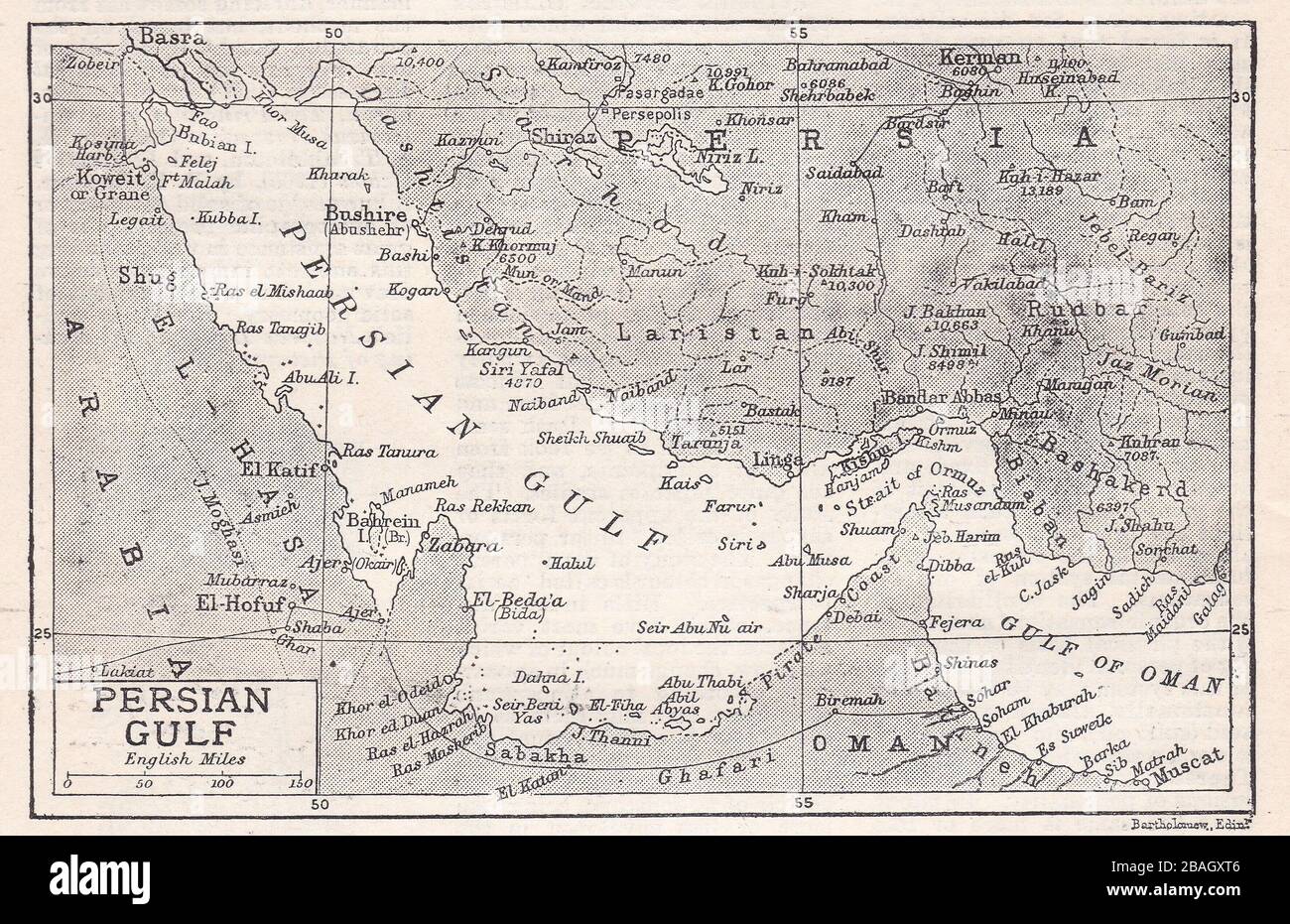 Mappa del golfo persiano immagini e fotografie stock ad alta ...