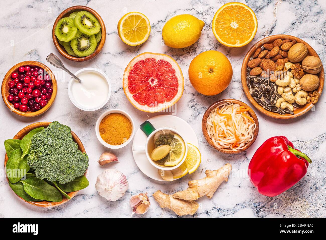 Cibi per rafforzare il sistema immunitario immagini e fotografie stock ...