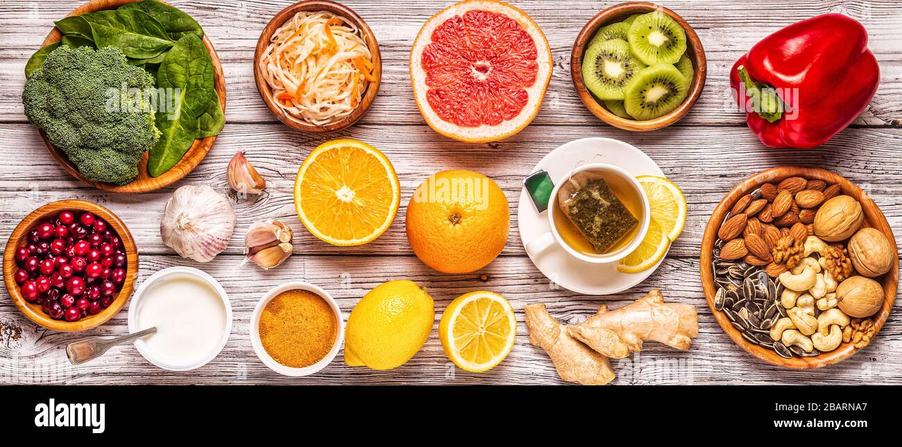 Cibi per rafforzare il sistema immunitario immagini e fotografie stock ...