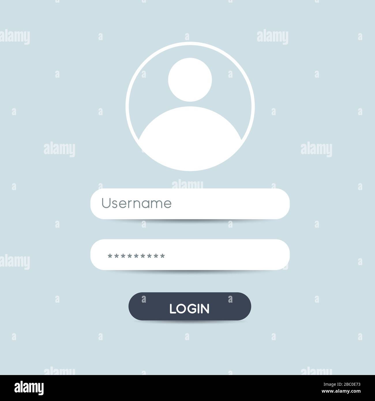 Login form ui design Immagini Vettoriali Stock - Alamy