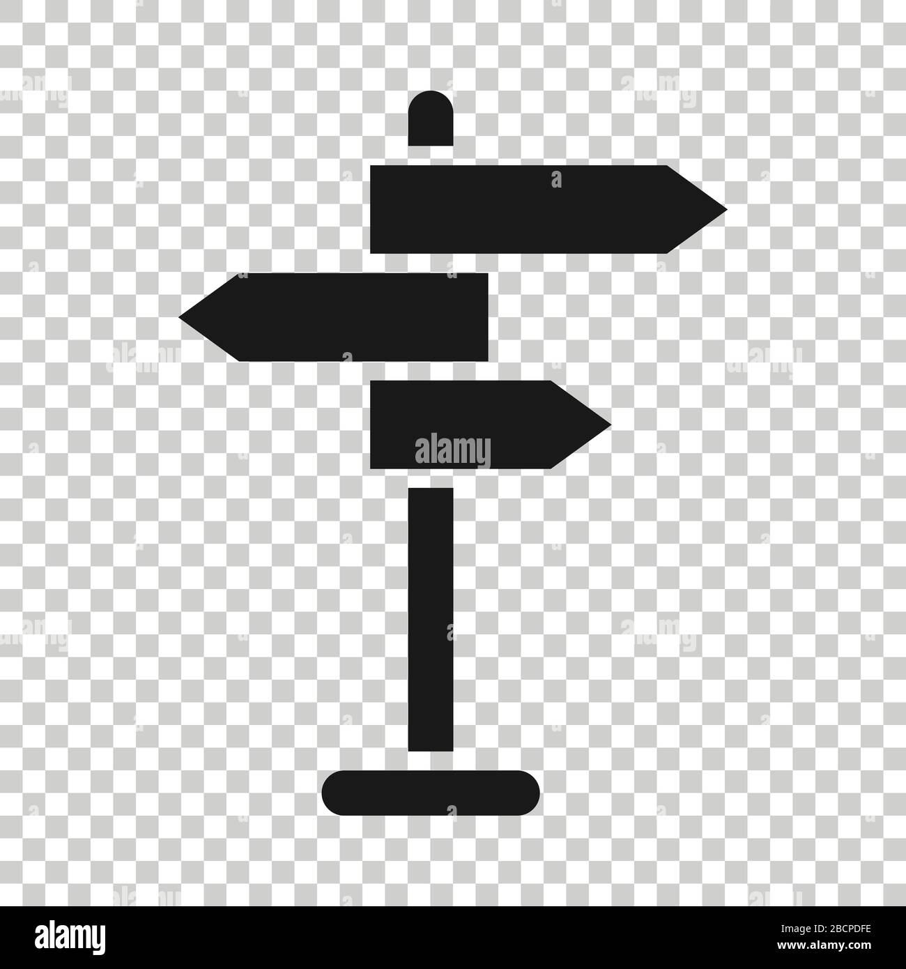 Cartello stradale freccia Foto e Immagini Stock in Bianco e Nero ...