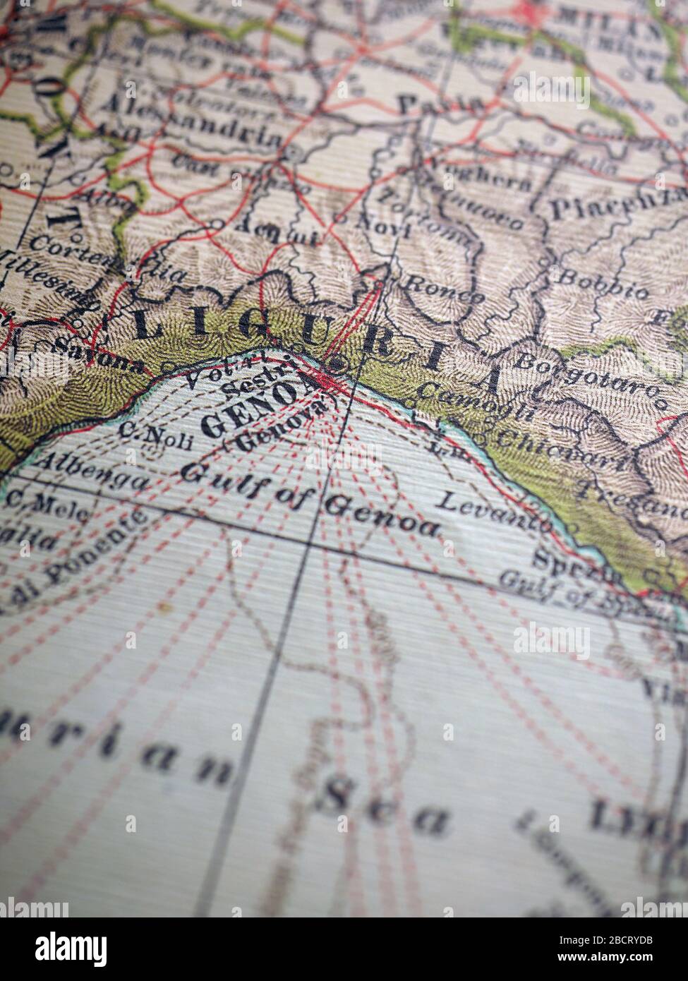 Mappa di genova italia immagini e fotografie stock ad alta risoluzione ...