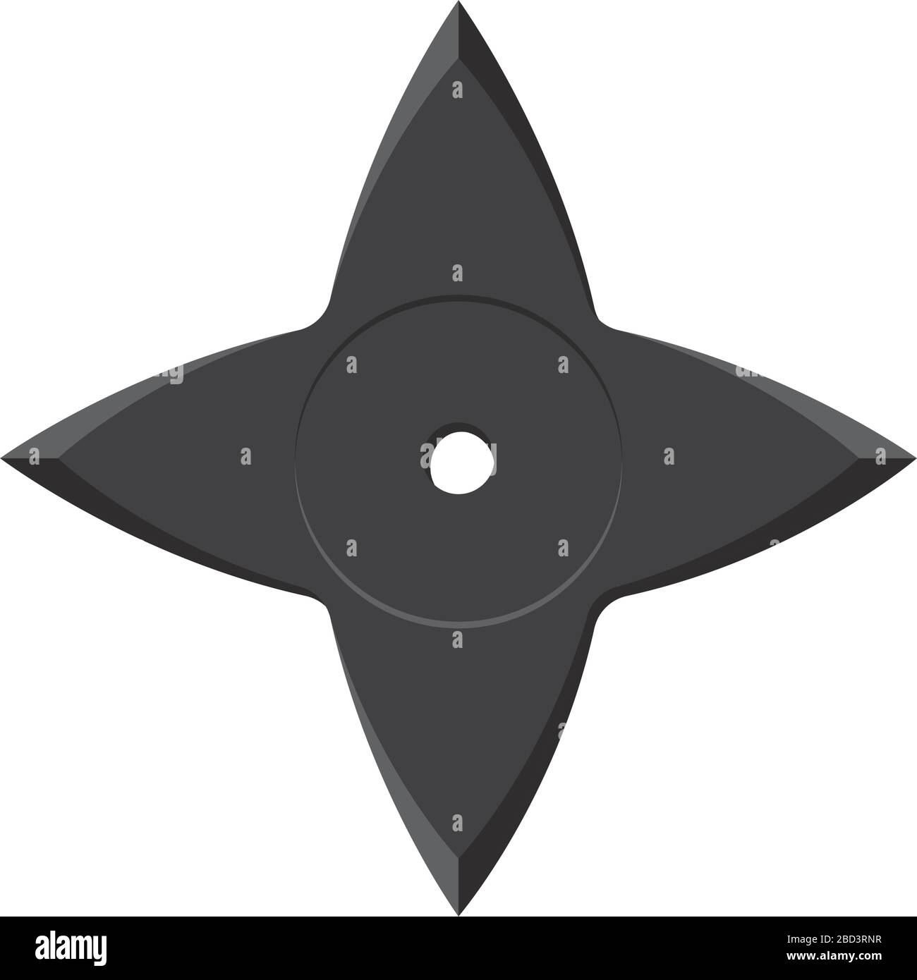 Ninja star shuriken throwing weapon Immagini Vettoriali Stock - Alamy