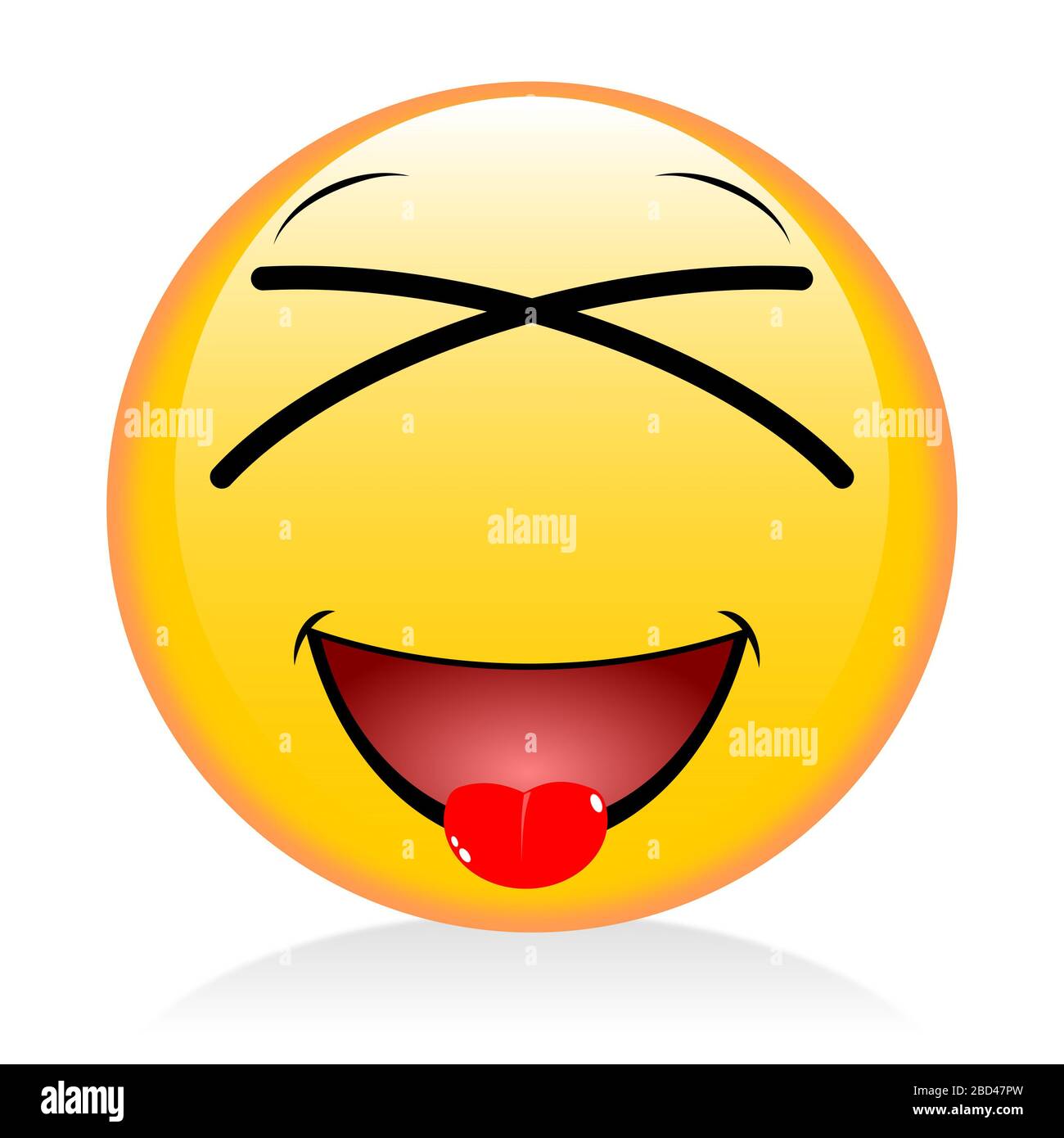 Faccina emoji simbolo icona faccina con la lingua immagini e fotografie ...