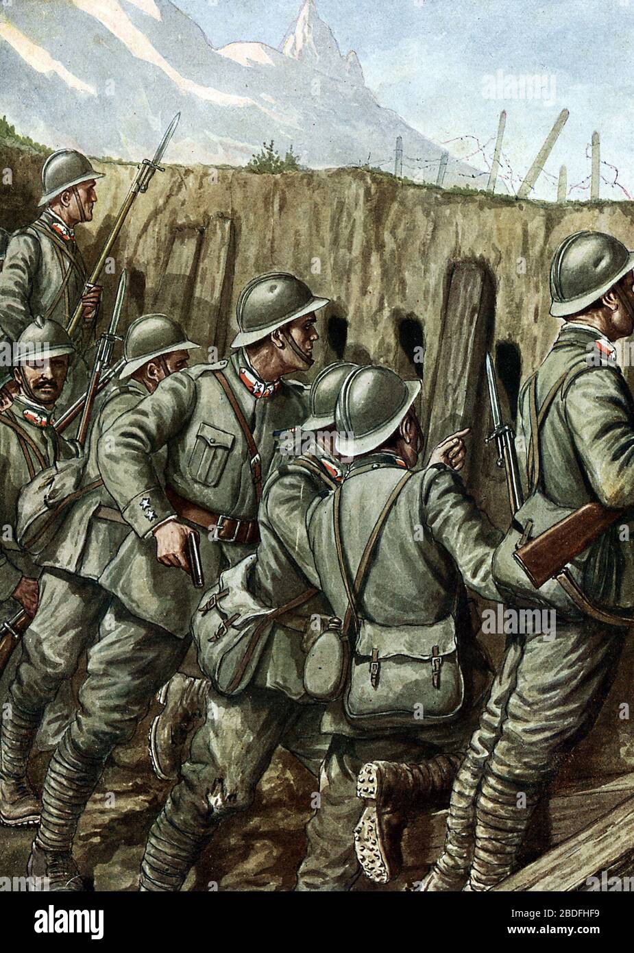 Premiere guerre mondiale : 'Soldats de l'armee italienne dans les ...