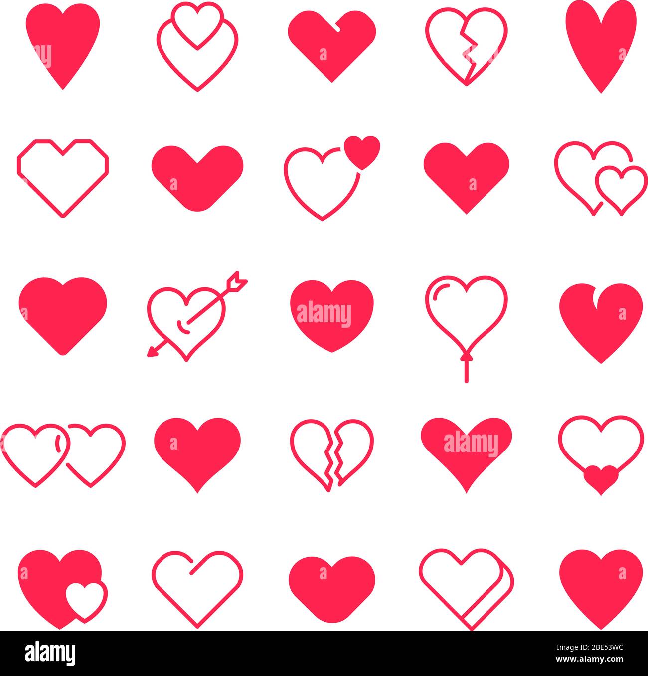 Heart symbols Immagini Vettoriali Stock - Alamy