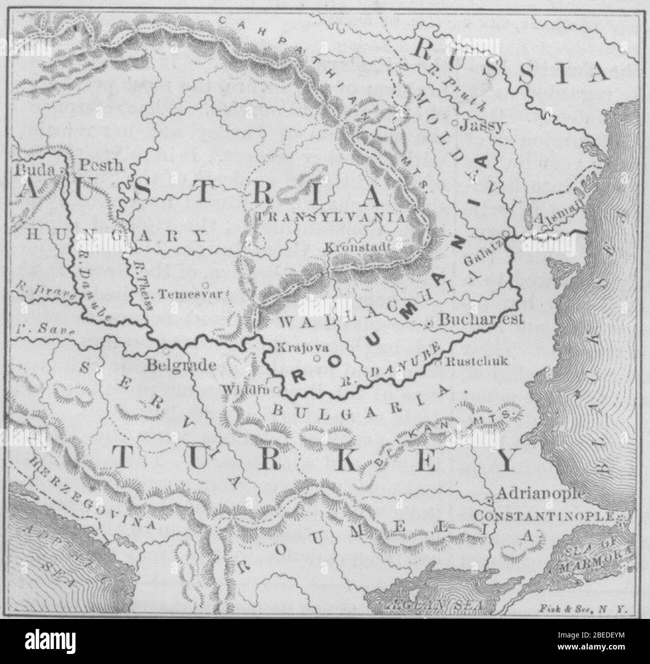 Danube map Foto e Immagini Stock in Bianco e Nero - Alamy