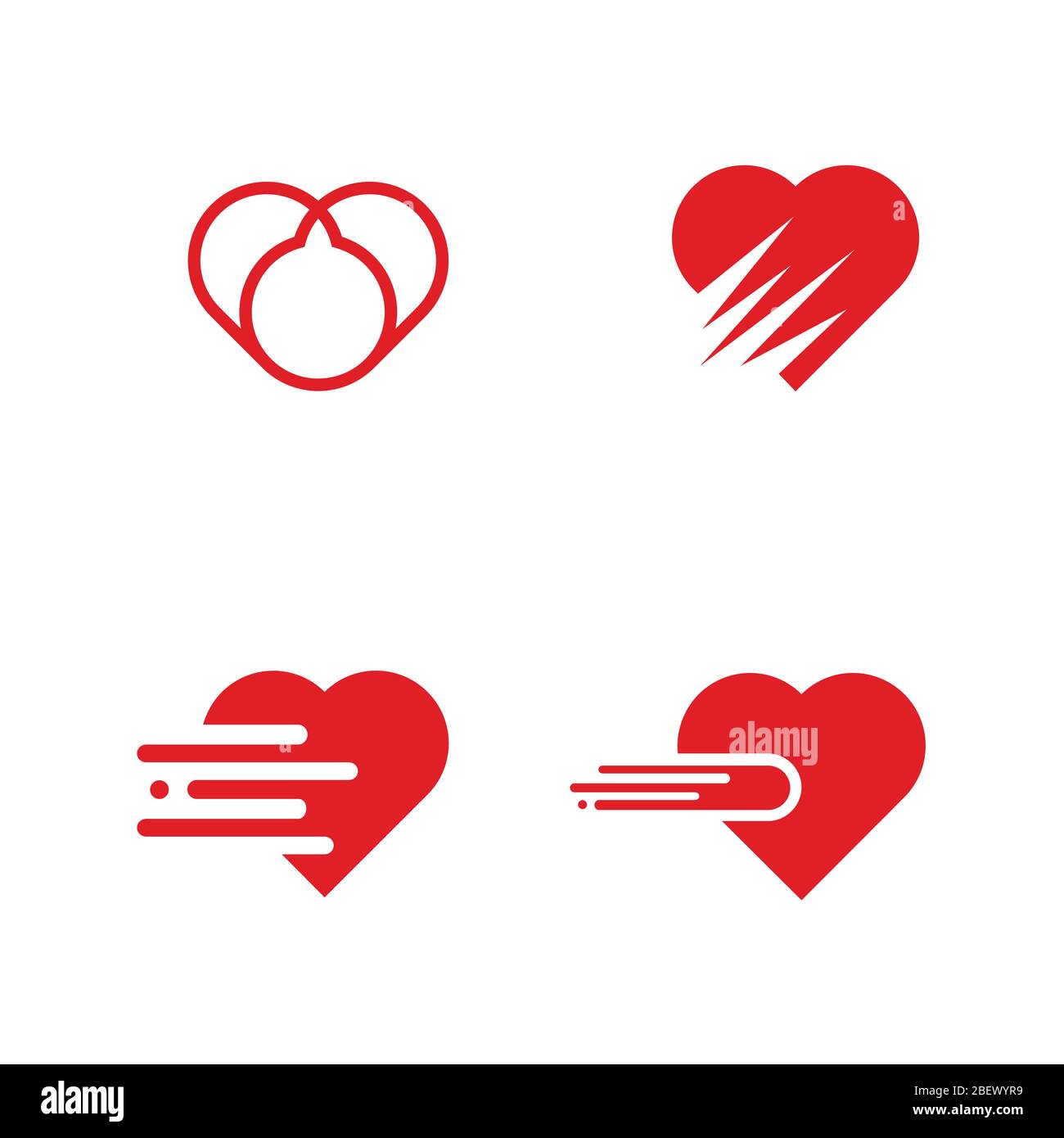 Simbolo dell'icona del logo del cuore Immagini Vettoriali Stock - Alamy