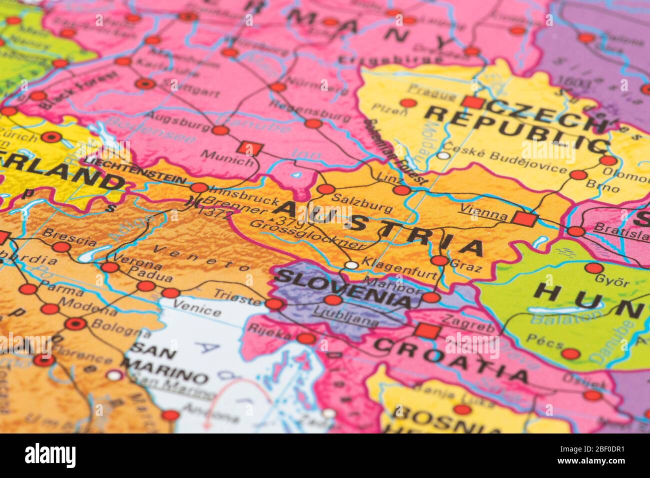 Perno della mappa austria immagini e fotografie stock ad alta ...