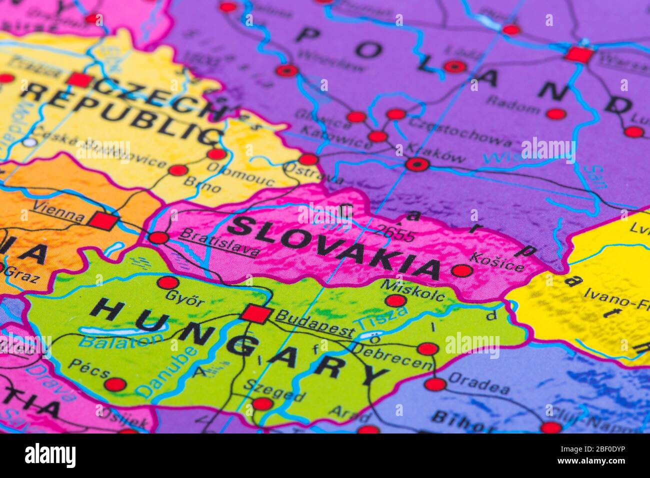 Mappa della slovacchia immagini e fotografie stock ad alta risoluzione ...