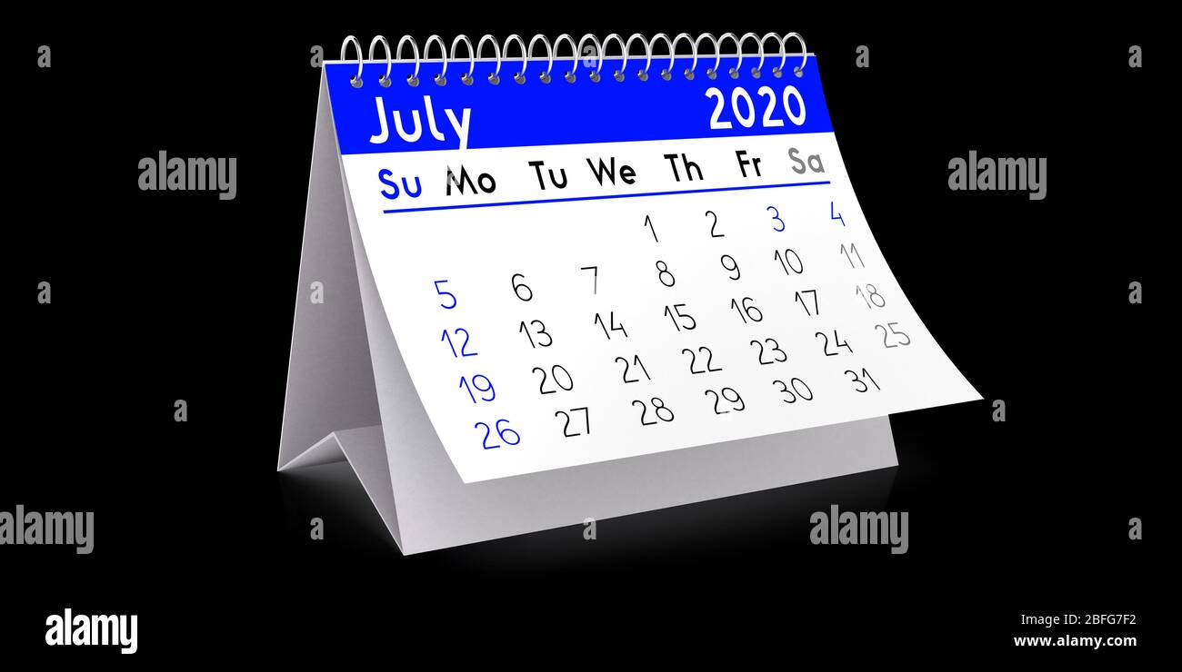 Calendario luglio 2020 immagini e fotografie stock ad alta risoluzione ...