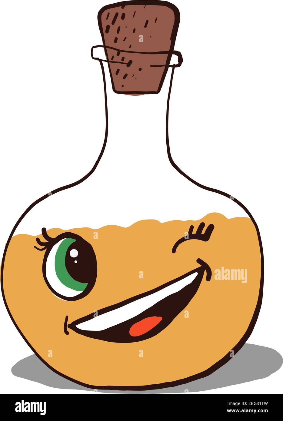 Bottiglia olio cartoon Immagini Vettoriali Stock - Alamy