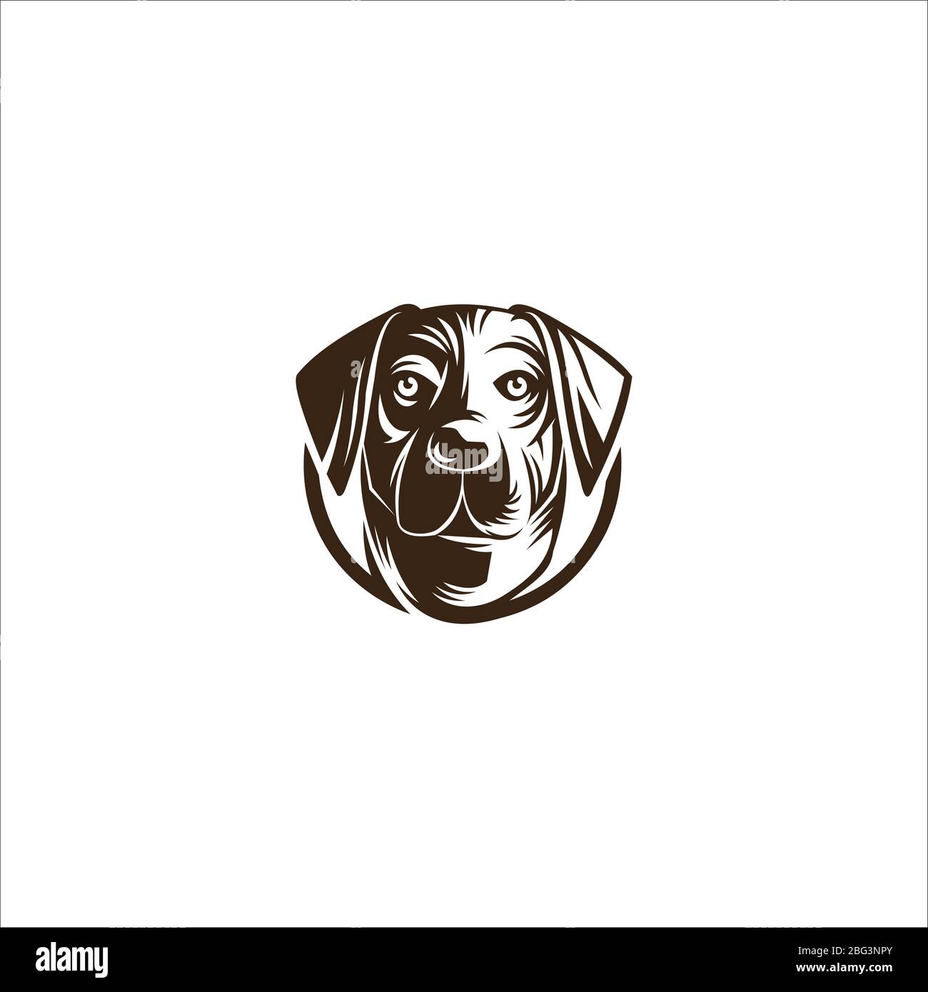 Modelli di disegno vettoriale del logo del cane animale Immagine e ...