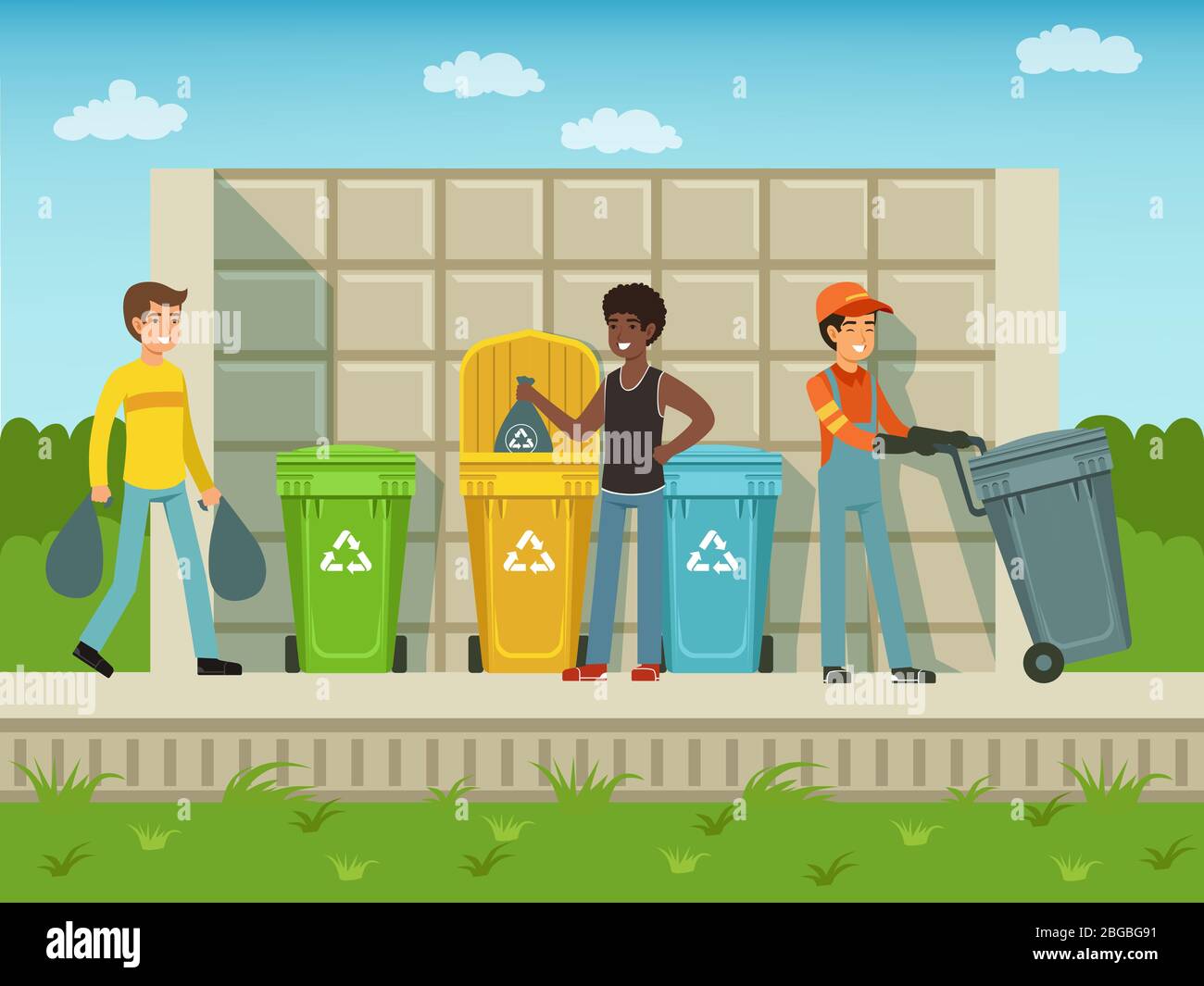 Raccolta differenziata plastica Immagini Vettoriali Stock - Alamy