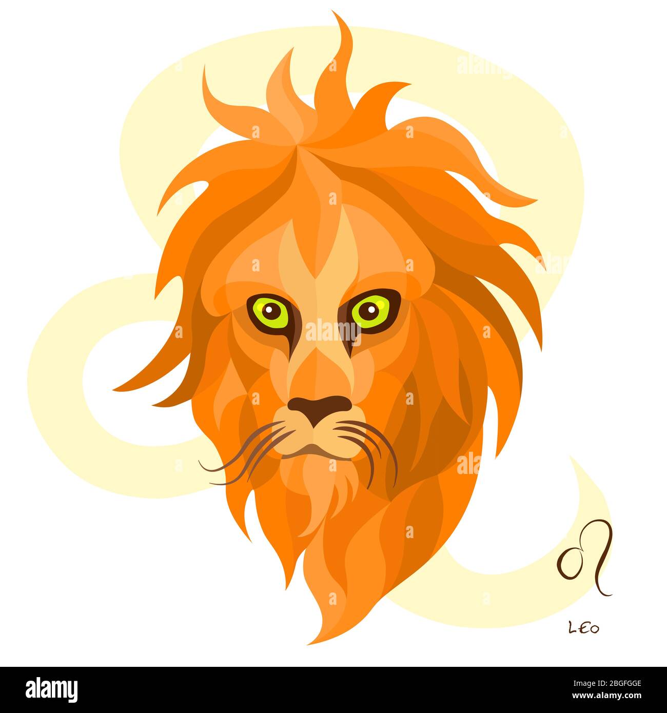 Simbolo dello zodiaco del leone Immagini Vettoriali Stock - Alamy