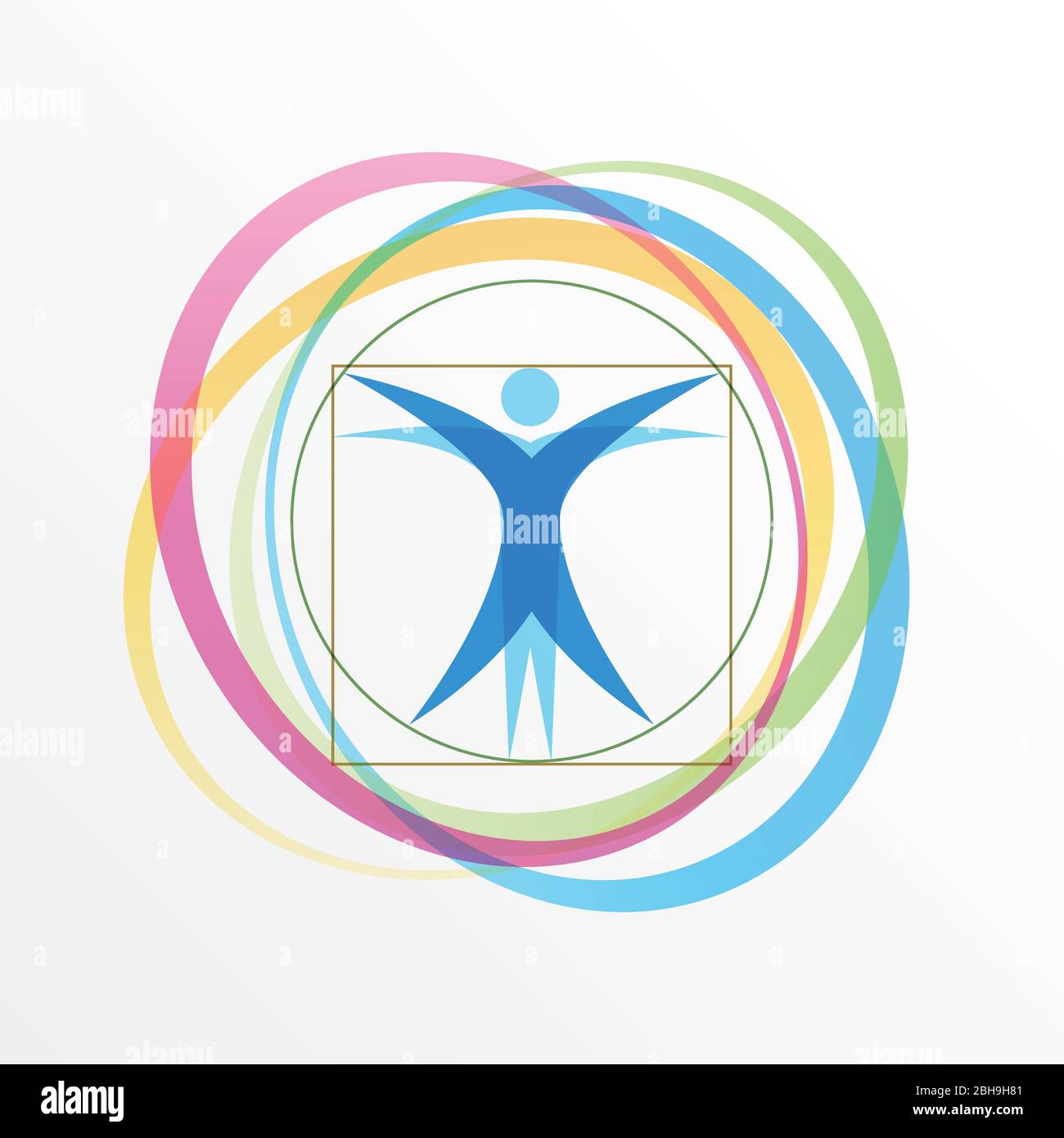 L'uomo vitruviano stilizzato immagini e fotografie stock ad alta ...