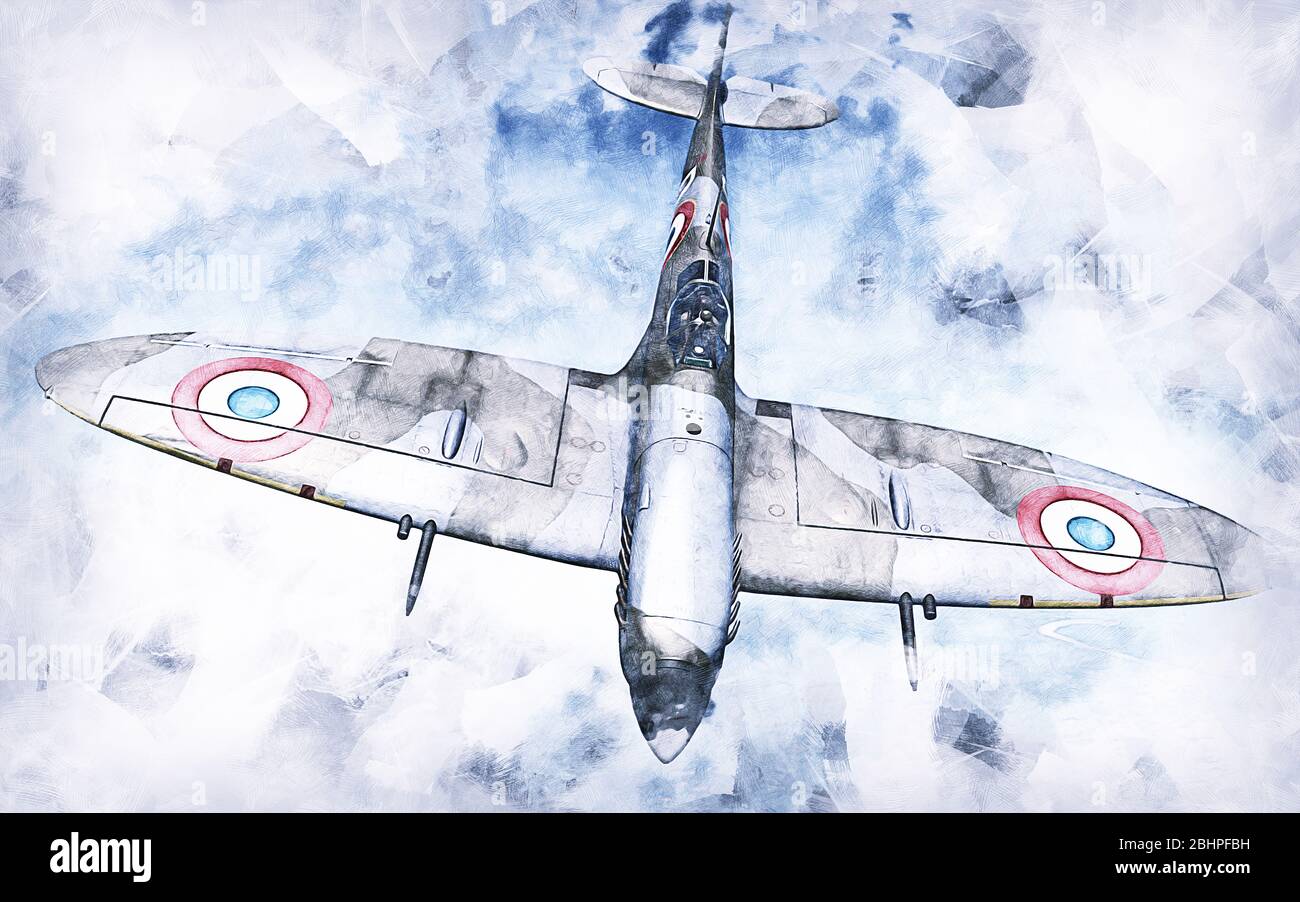 Aereo da caccia seconda guerra mondiale supermarine spitfire immagini e fotografie stock ad alta ...