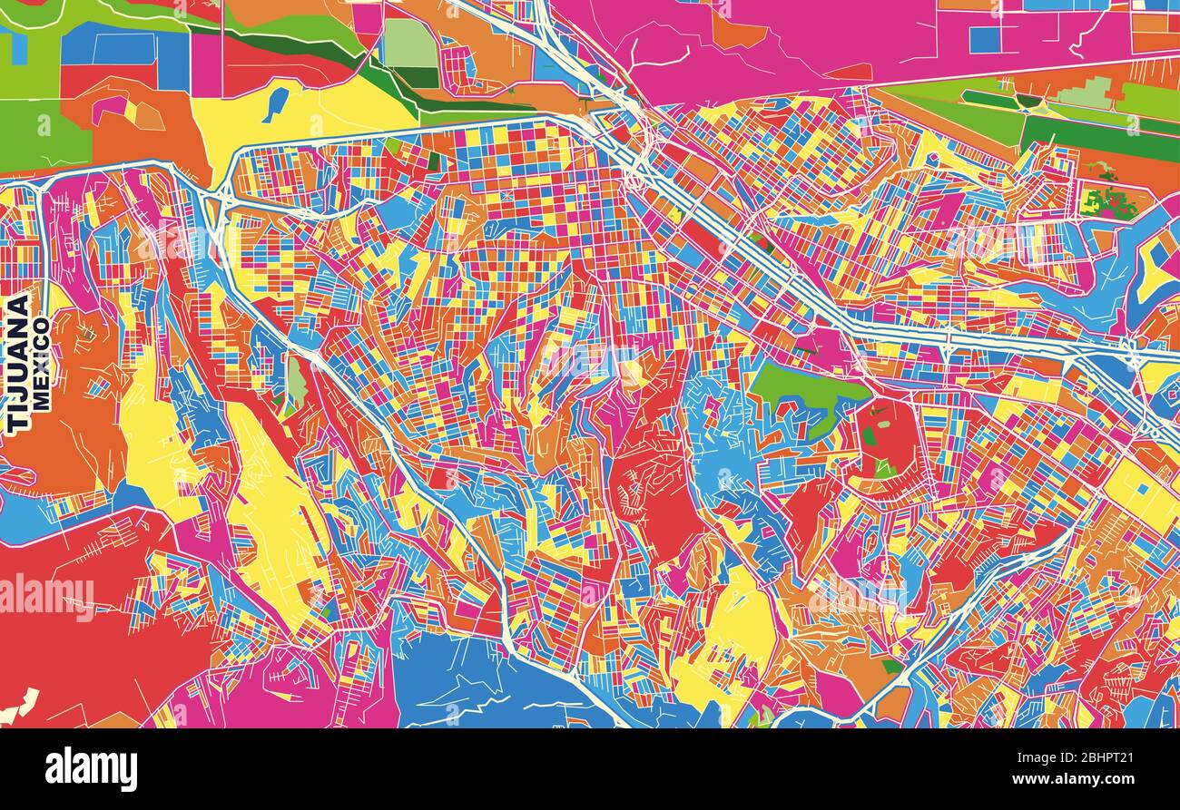 Mappa di tijuana Immagini Vettoriali Stock - Alamy