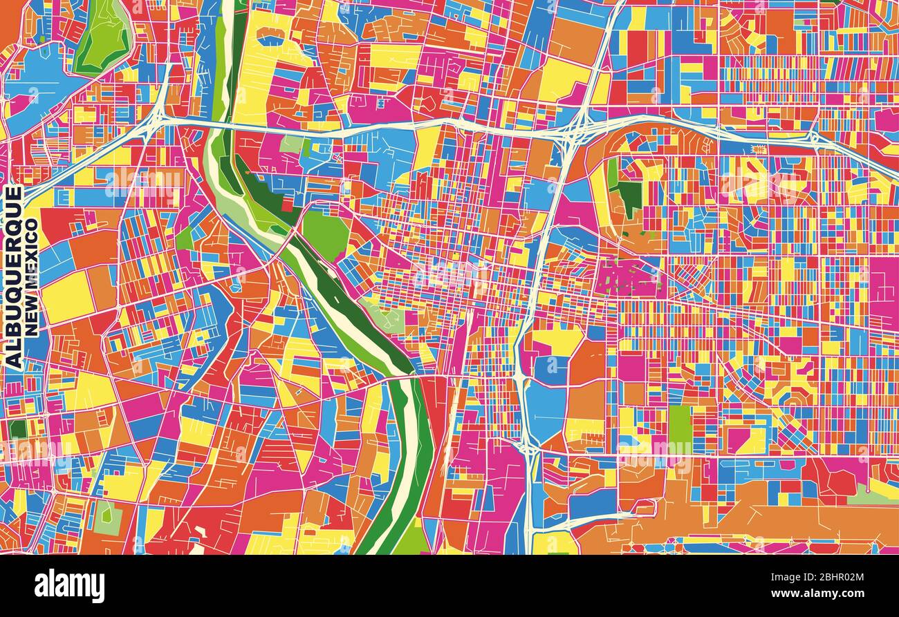 Mappa di albuquerque Immagini Vettoriali Stock - Alamy