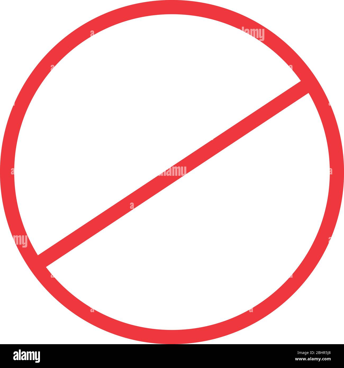 Segnale di divieto. Cerchio rosso barrato con sfondo trasparente ...