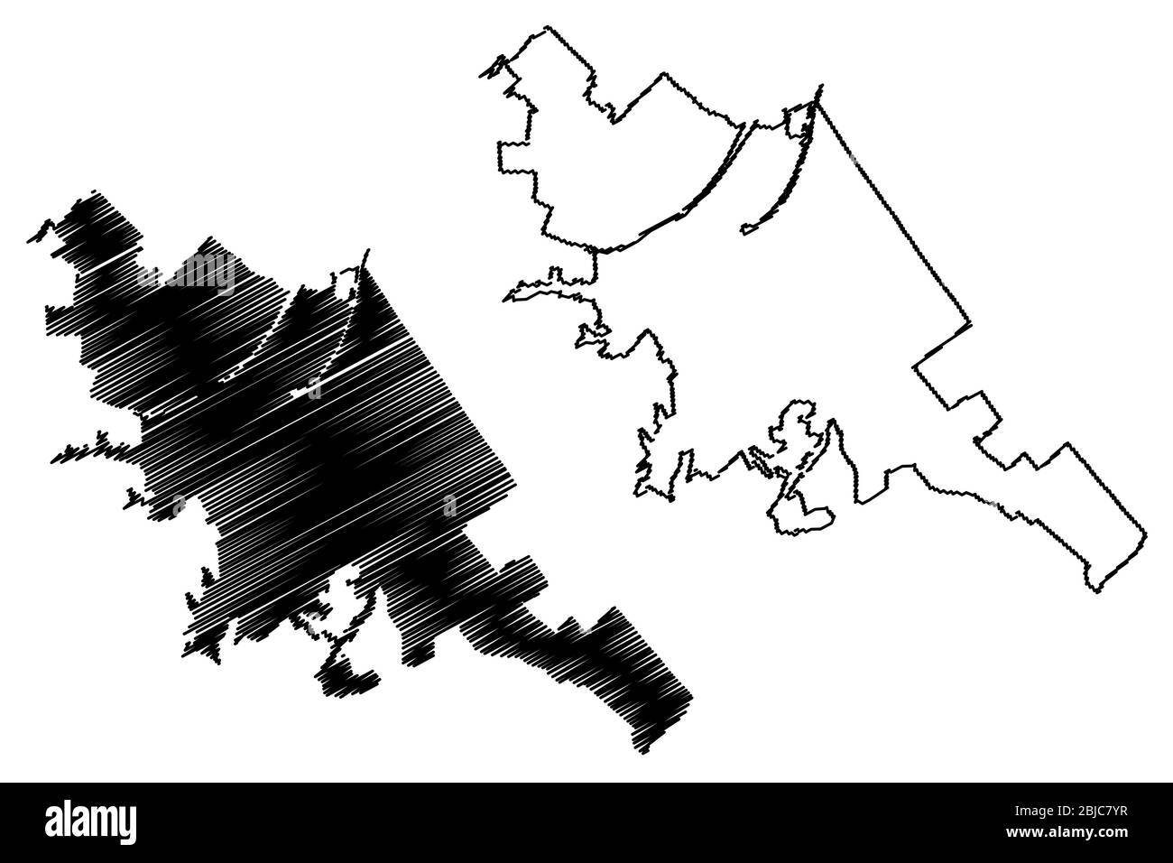 Mappa della città di Rimini (Repubblica Italiana, Emilia-Romagna ...