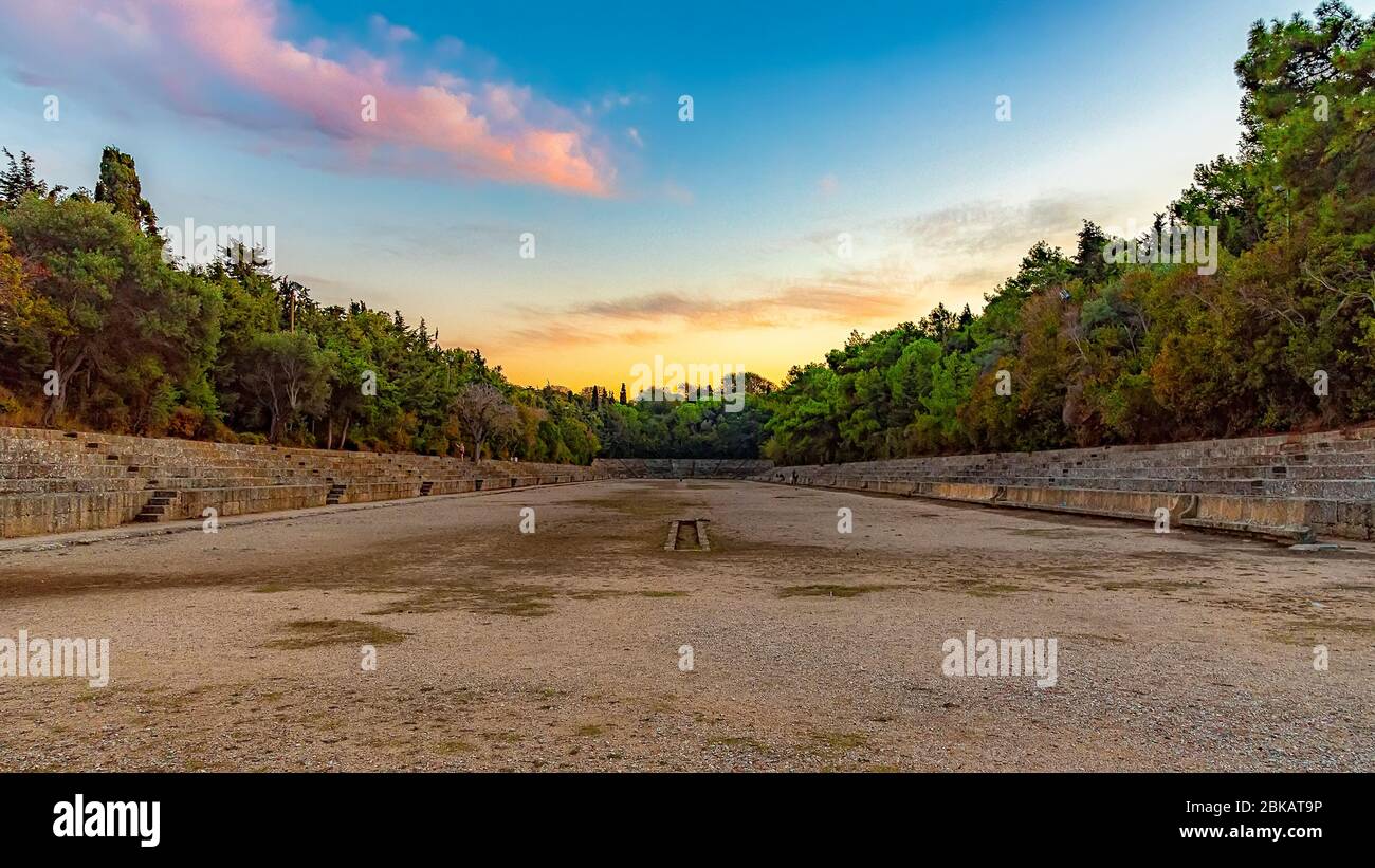 Ancient stadium rhodes greece immagini e fotografie stock ad alta ...