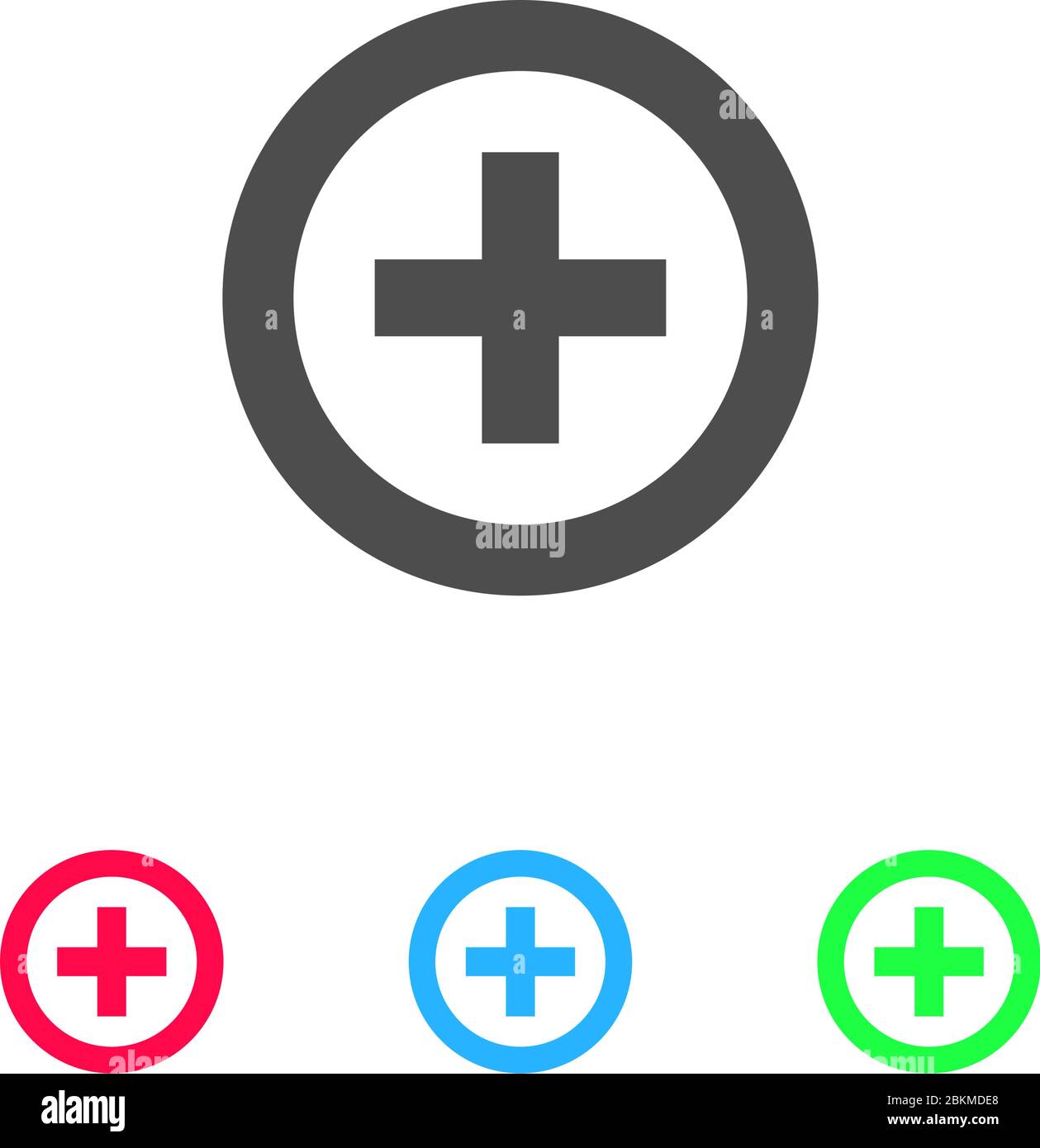Icona a croce medica piatta. Pittogramma a colori su sfondo bianco ...