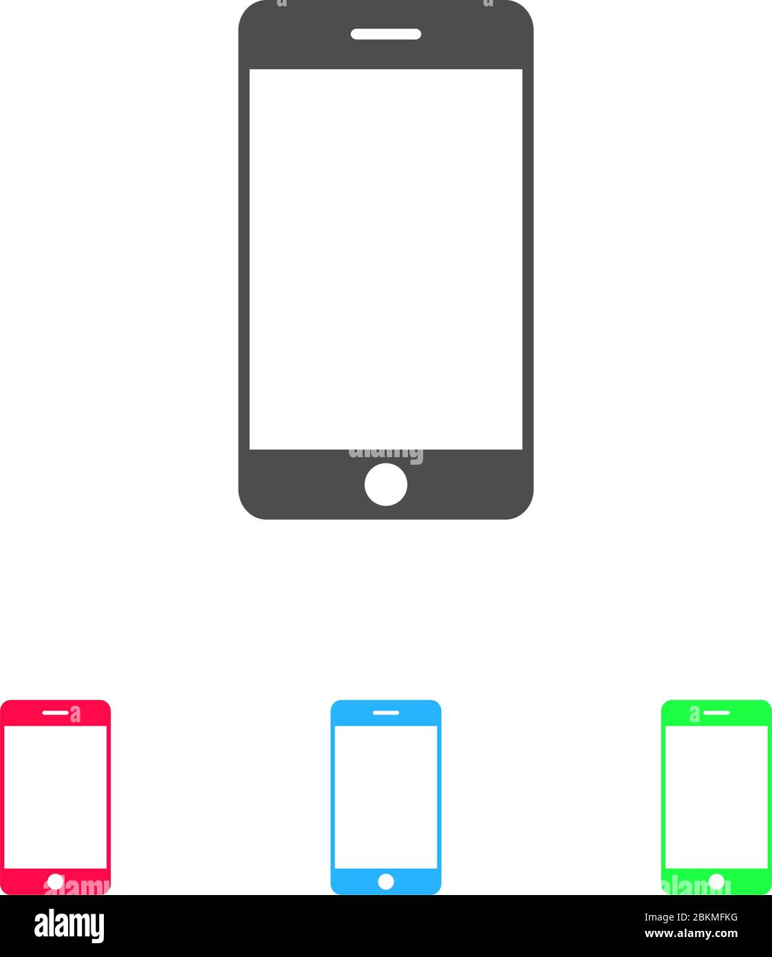 Icona del telefono cellulare piatta. Pittogramma a colori su sfondo ...