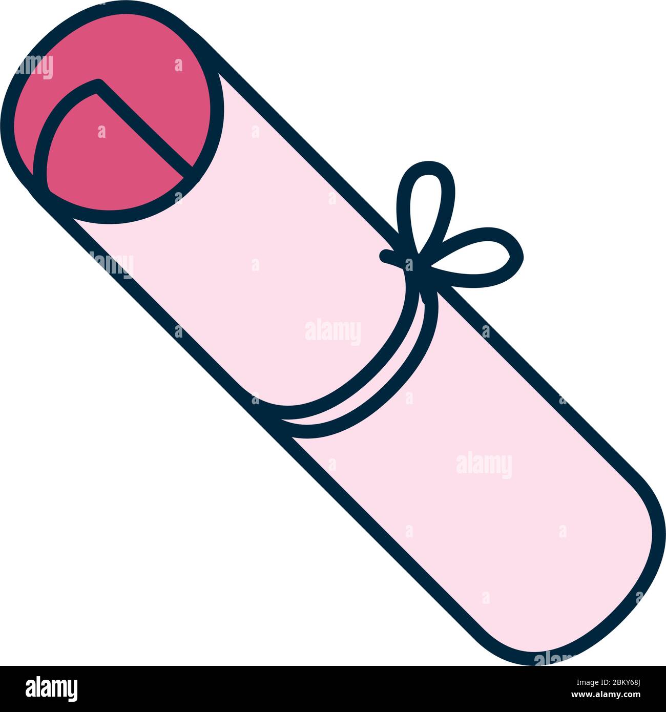 icona della pergamena arrotolata su sfondo bianco, stile linea e ...