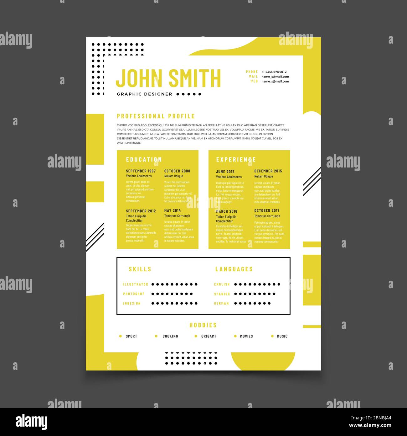 Curriculum vitae infographic immagini e fotografie stock ad alta ...